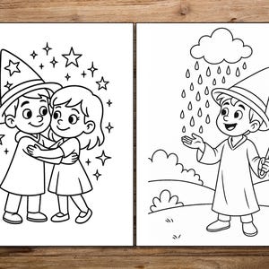 Magic School Coloring Book for Kids | 21 Fun Pages | Wizard Adventures ...