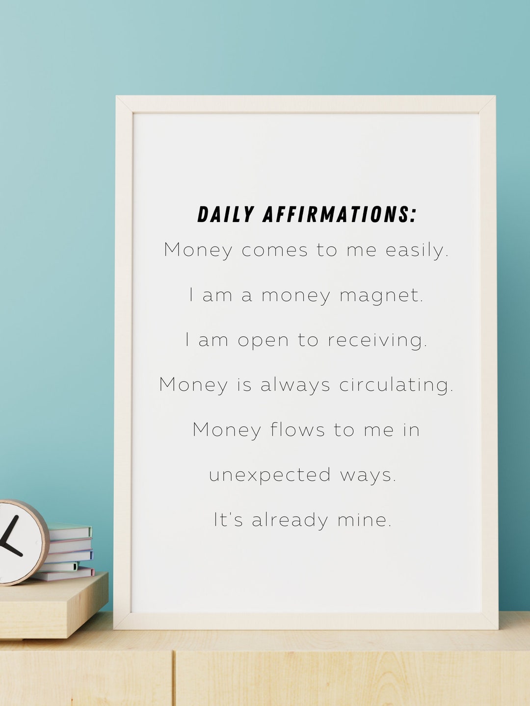Money Magnet Affirmations Poster - Etsy