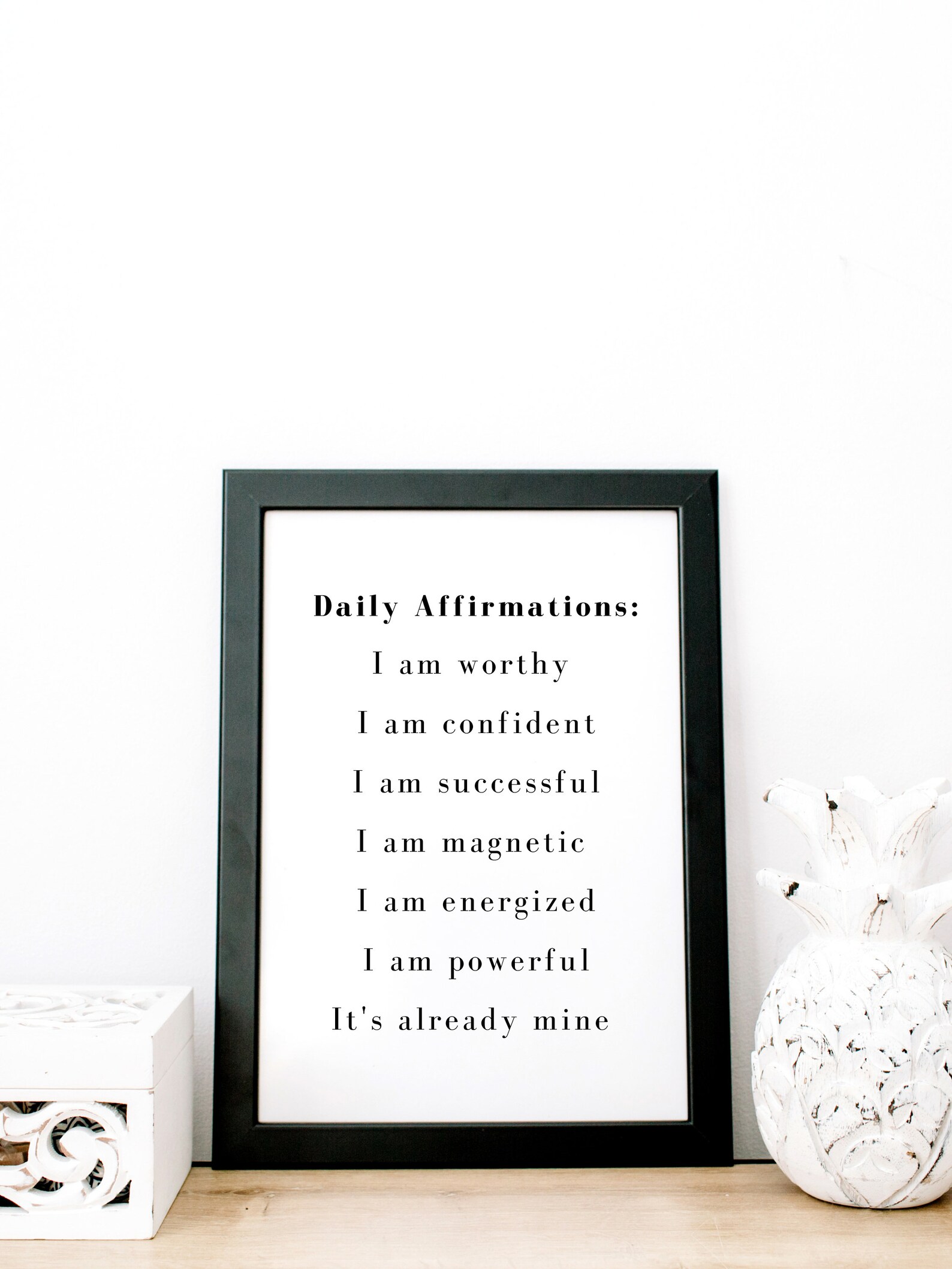Positive Affirmations Poster for Bedroom - Etsy