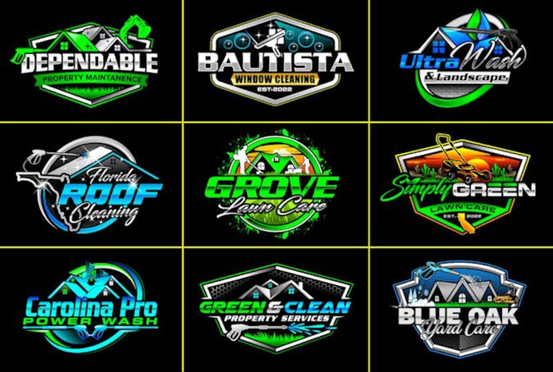 Custom Pressure Washing Logo Design: Business Branding - Etsy