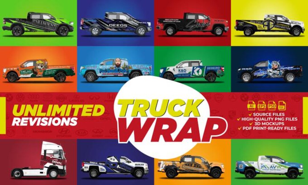 Custom Vehicle Wrap Design: Print-ready Graphics for Business - Etsy