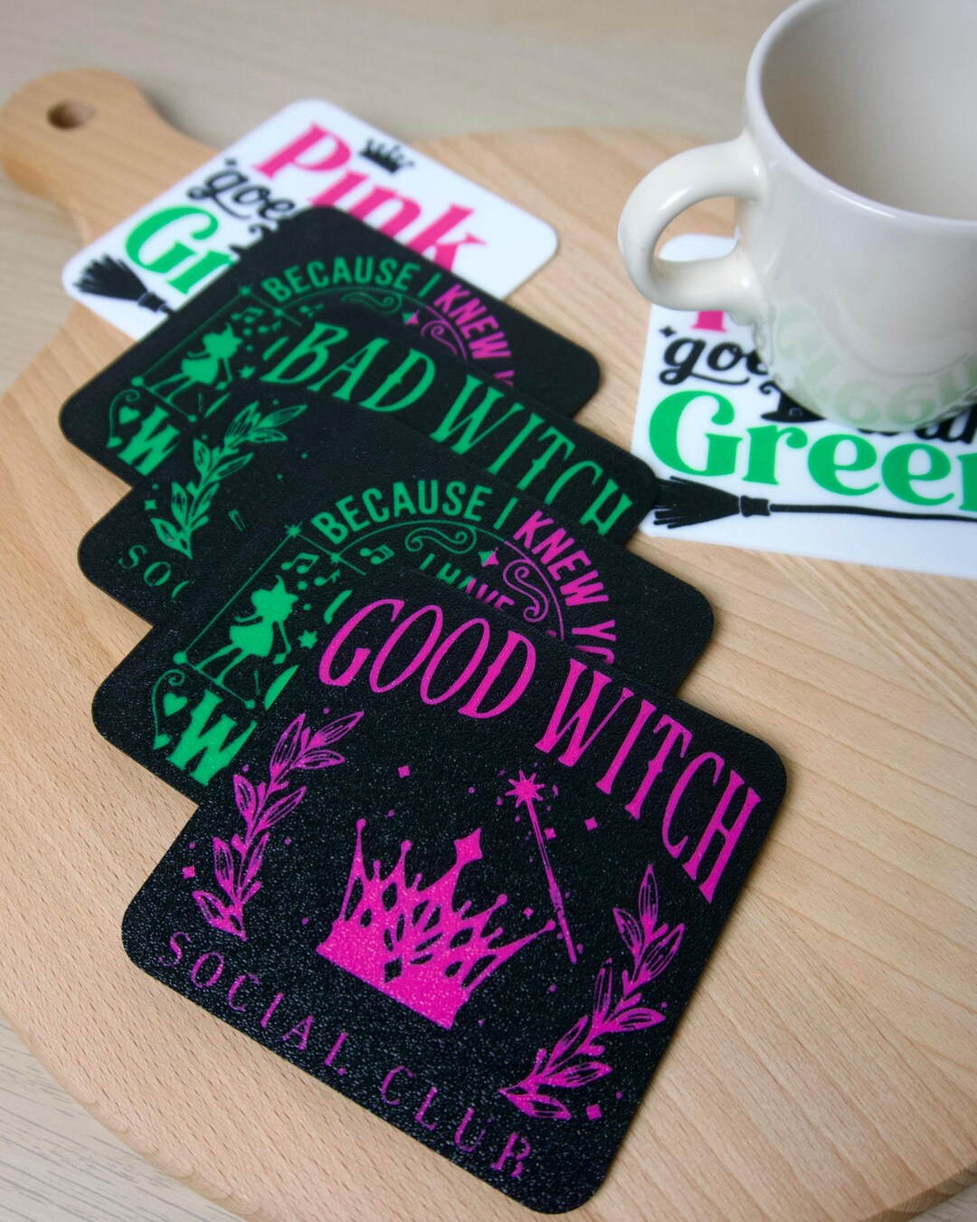 Wicked Coasters, 3D Printed (square) - Etsy