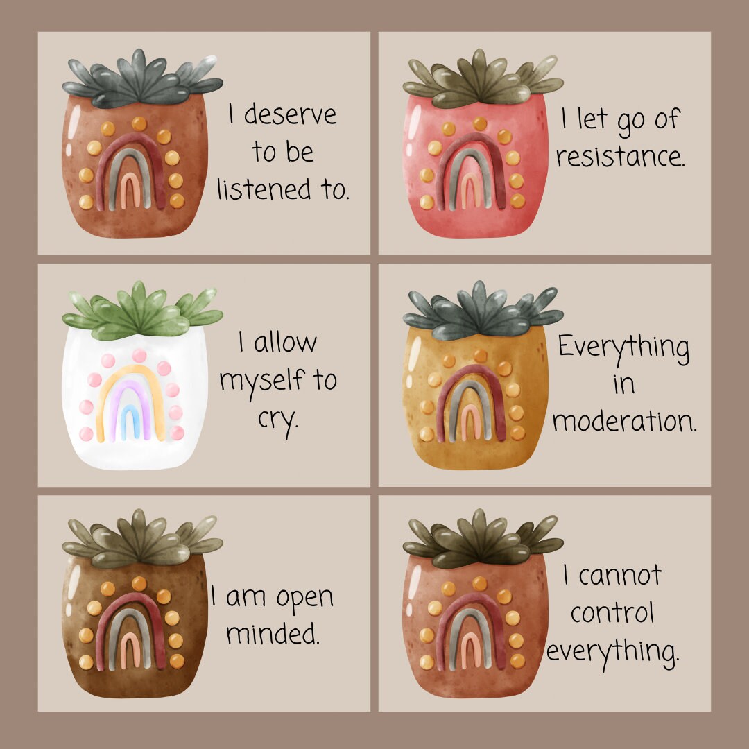 Printable Boundary Affirmation Cards Boundary Affirmation Positive