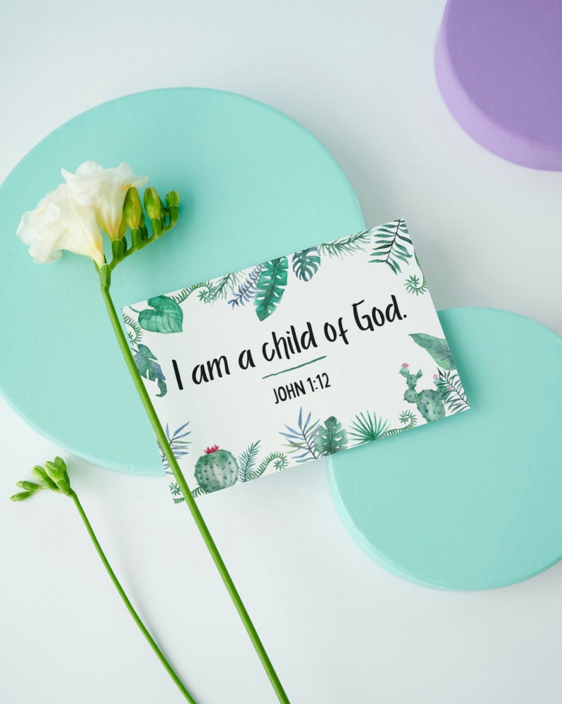 Printable Positive Christian Affirmation Cards, Positive Affirmations ...