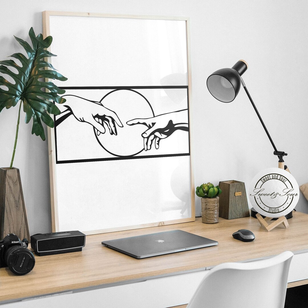 Michelangelo/ Adam's Creation/ Art/ Creation Adam/ Rome/ Italy/ SVG ...