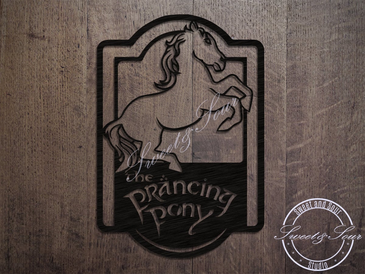 Prancing Pony/ Bree Inn/ Middle Earth Tavern Sign/ SVG/ DXF/ - Etsy