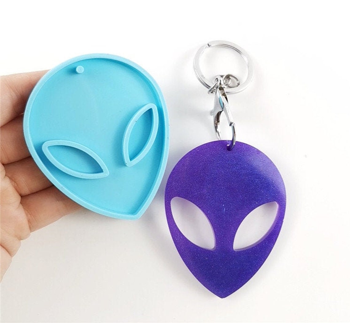 Shiny Alien Silicone Mold Alien Face Silicone Mold for Resin | Etsy