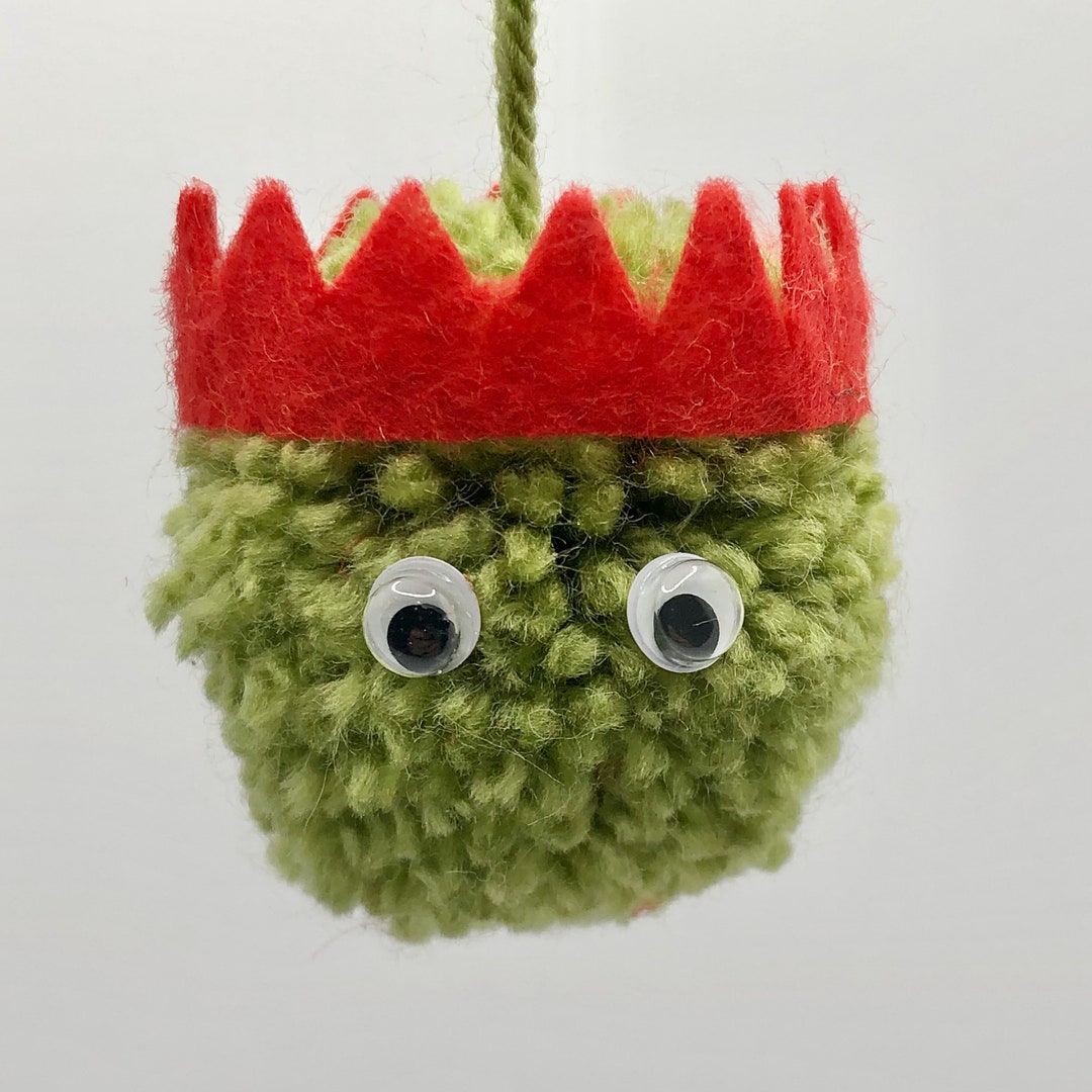 Set of 3 Pom Pom Brussel Sprouts Christmas Tree Decorations - Etsy UK