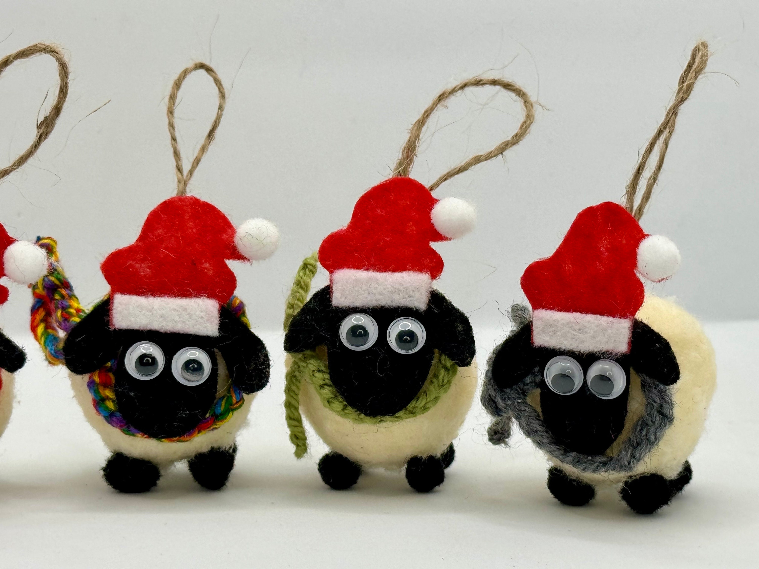 Festive Sheep Christmas Decoration - Etsy UK