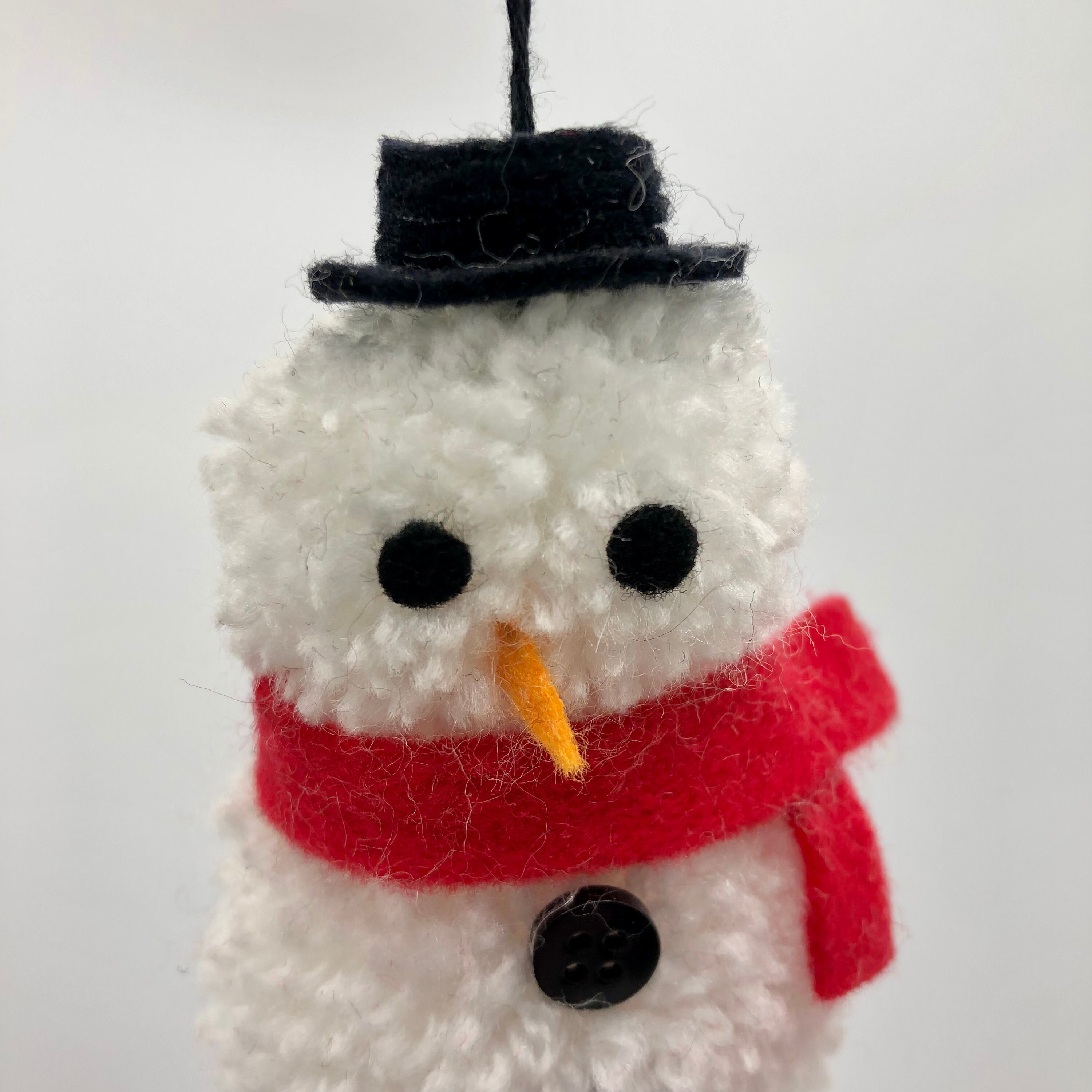 Set of 3 Pom Pom Snowman Christmas Tree Decorations - Etsy UK