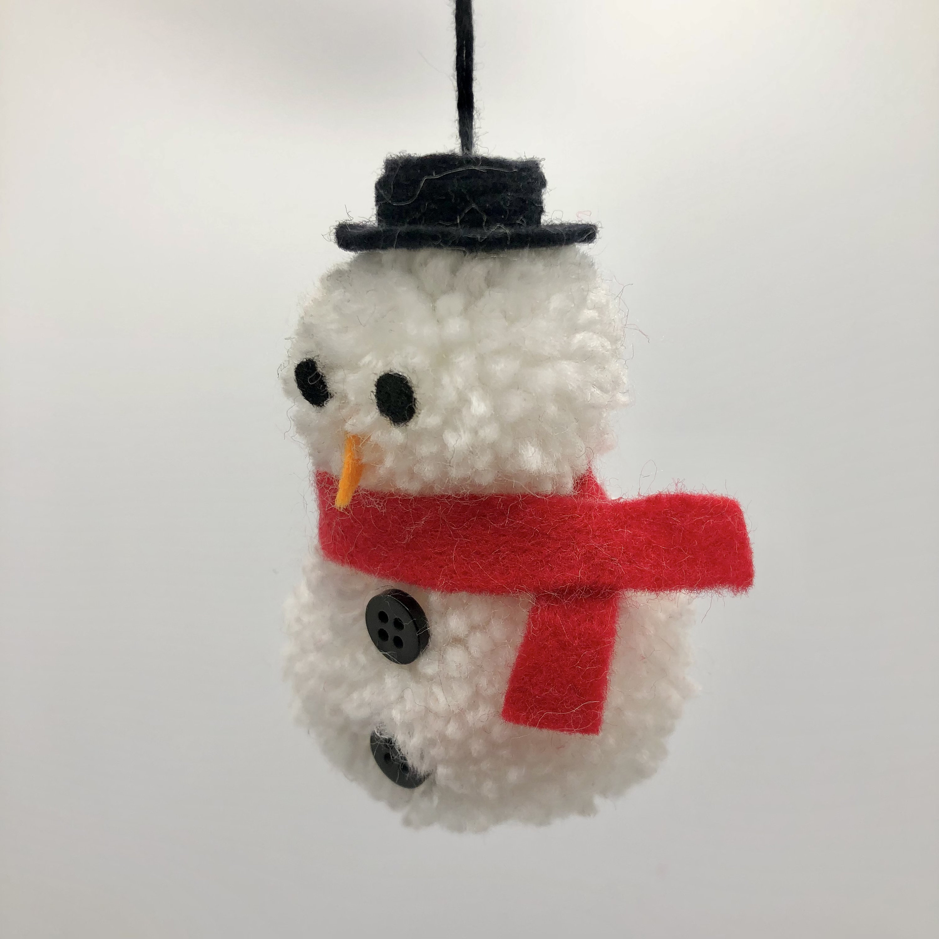 Set of 3 Pom Pom Snowman Christmas Tree Decorations - Etsy UK