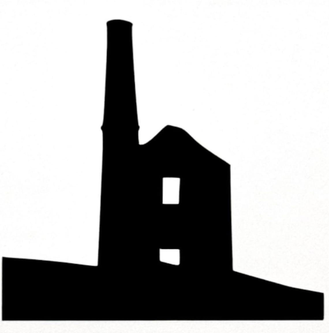 Cornish Tin Mine Engine House Silhouette - Handmade Framed Art Picture ...