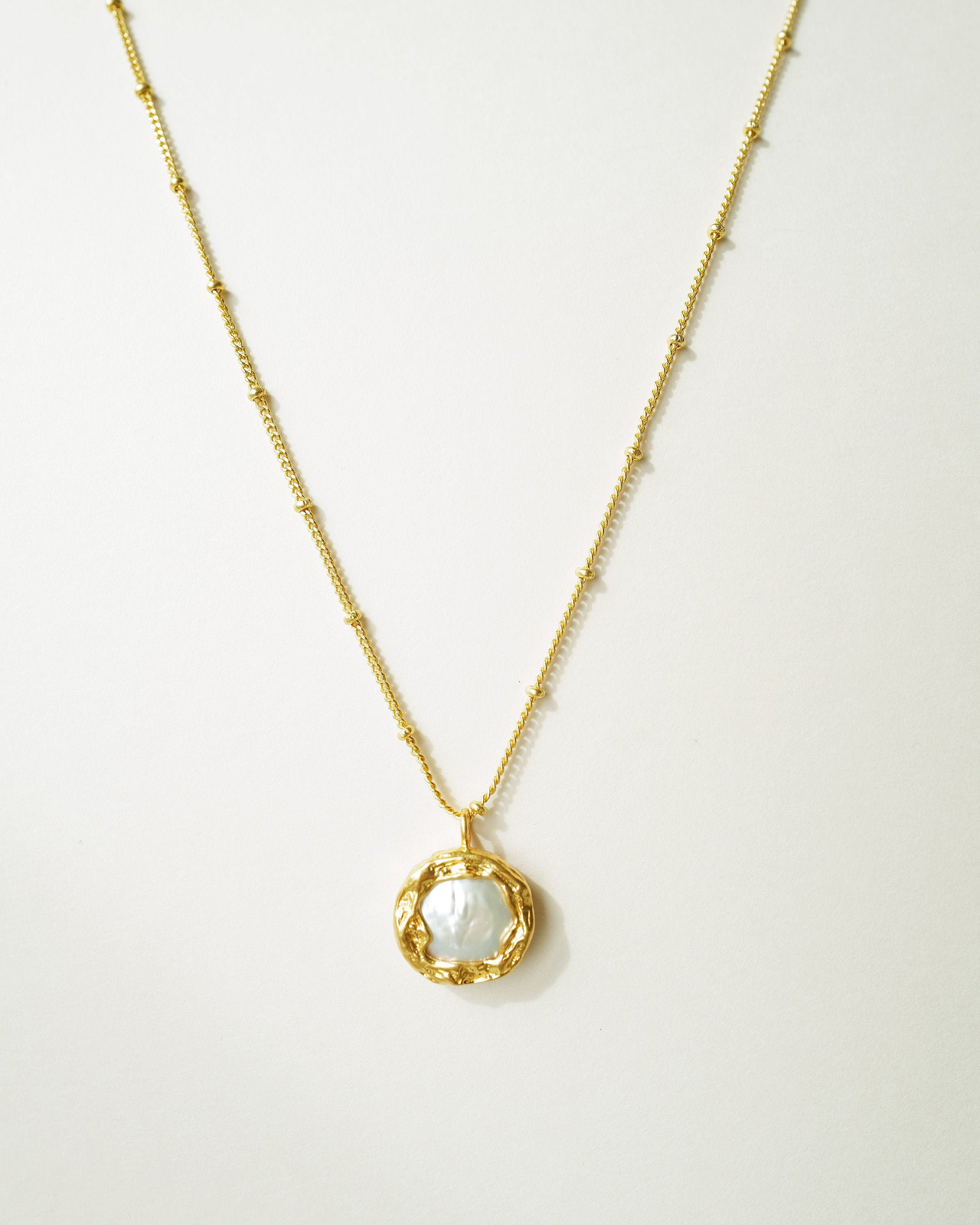 Baroque Pearl Pendant Necklace: 14K Gold Plated Freshwater Pearl - Etsy