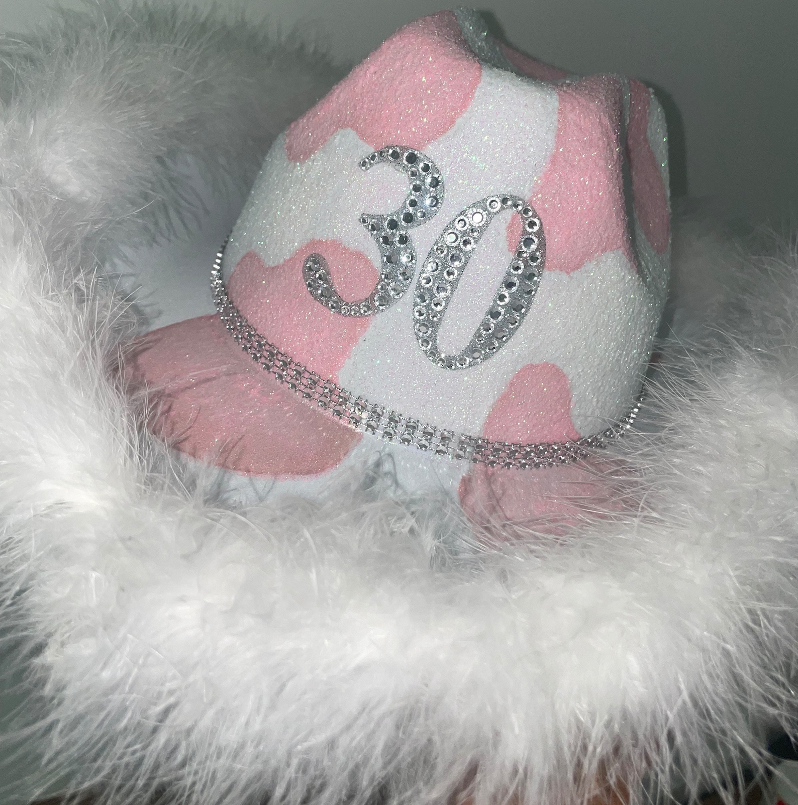 Custom Cow Print Cowgirl Hat | Bachelorette Parties | Birthday Gift ...