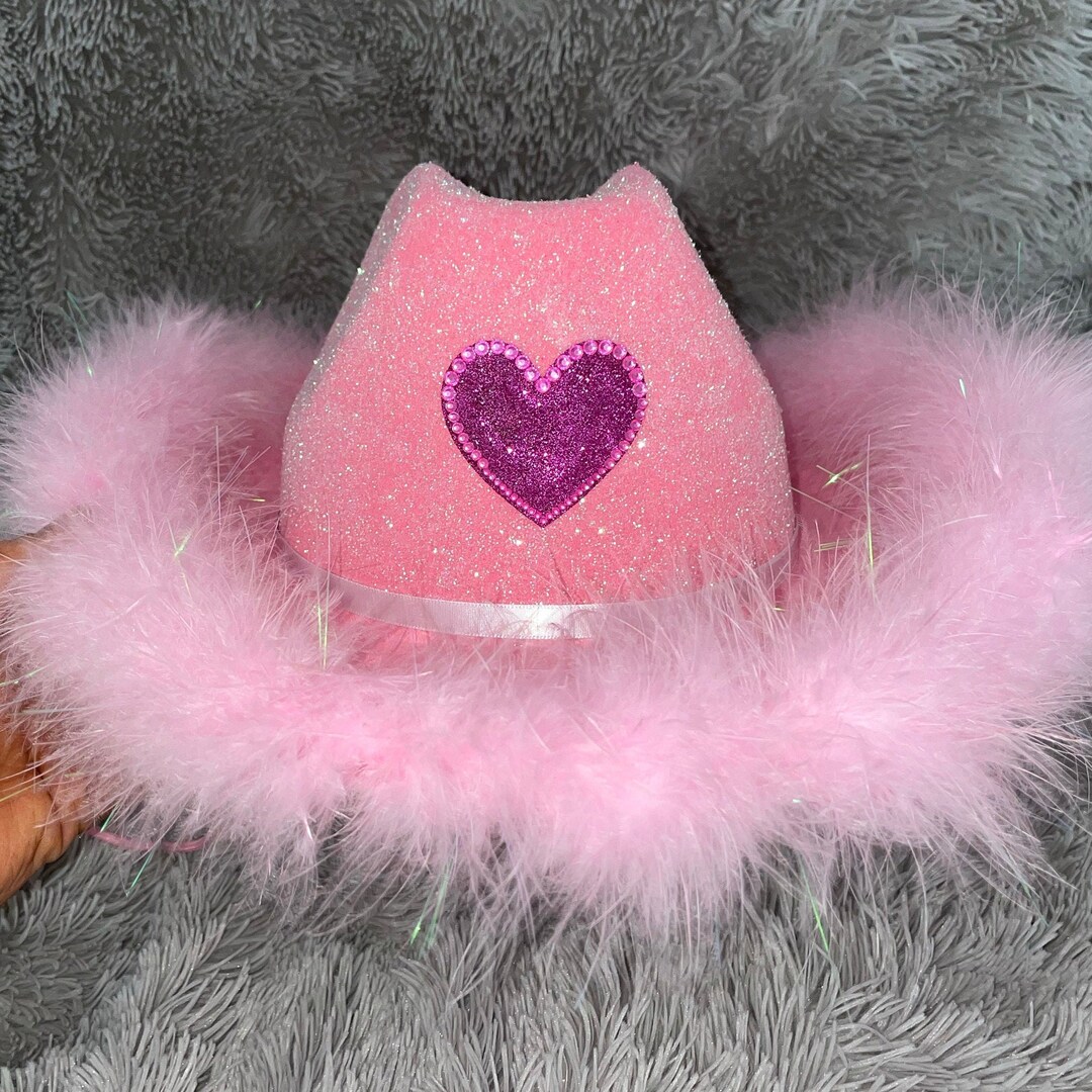 Cowboy Party Hat Pink Heart | Bachelorette Parties | Birthdays | FAST ...