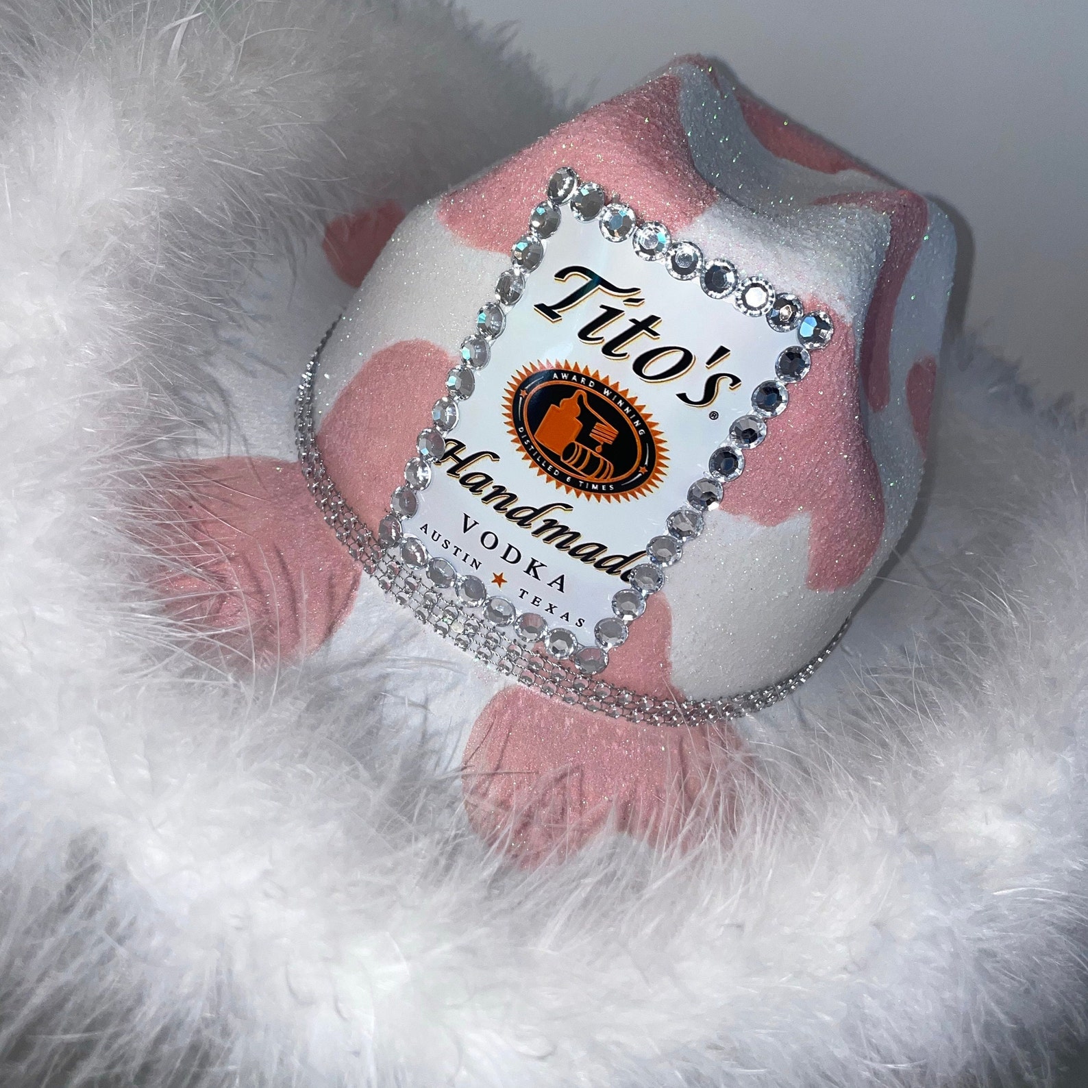 Custom Cow Print Cowgirl Hat | Bachelorette Parties | Birthday Gift ...