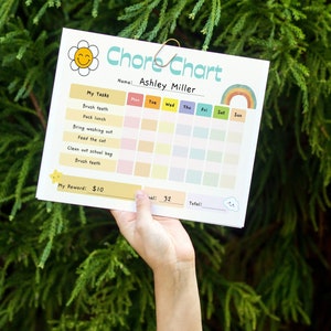 Rainbow Weekly Chore Chart With 3 Unique (editable) Designs to Suit All ...