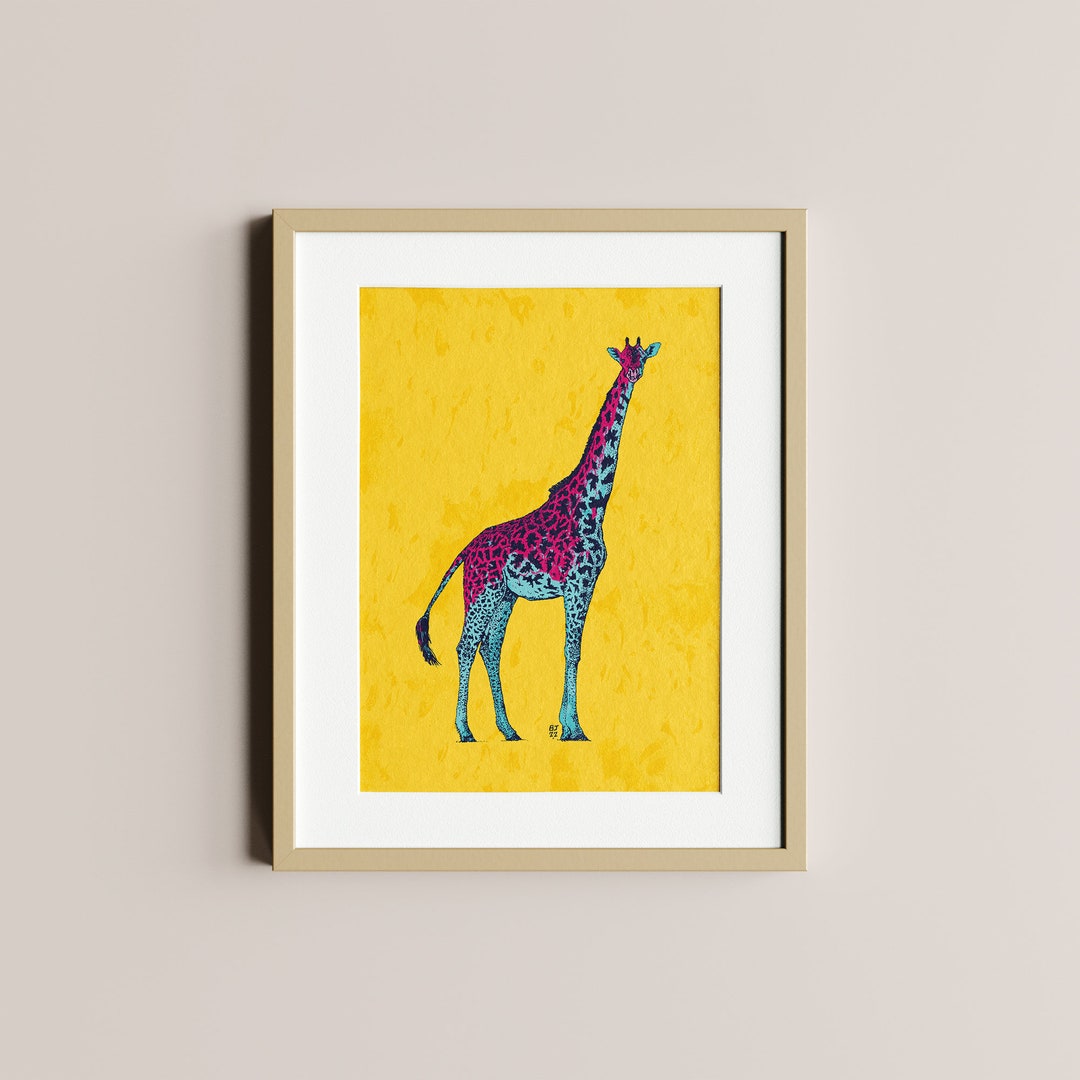 Giraffe Print | Safari Animal | Modern Home Decor Print | Wildlife ...