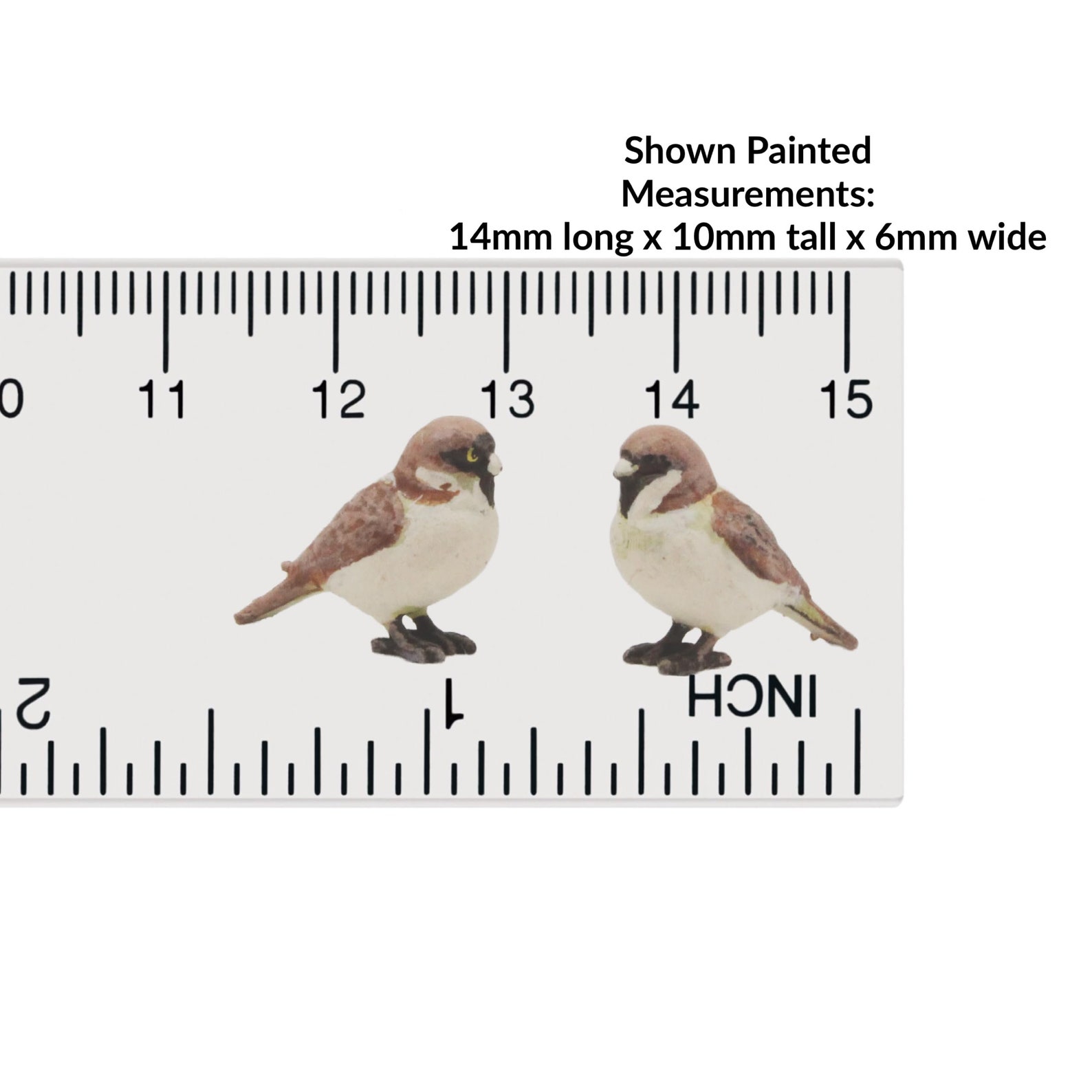 Miniature Sparrow Bird Figurines 1:12 Scale Woodland Garden Mini for ...