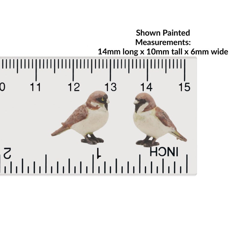 Miniature Sparrow Bird Figurines 1:12 Scale Woodland Garden Mini for ...