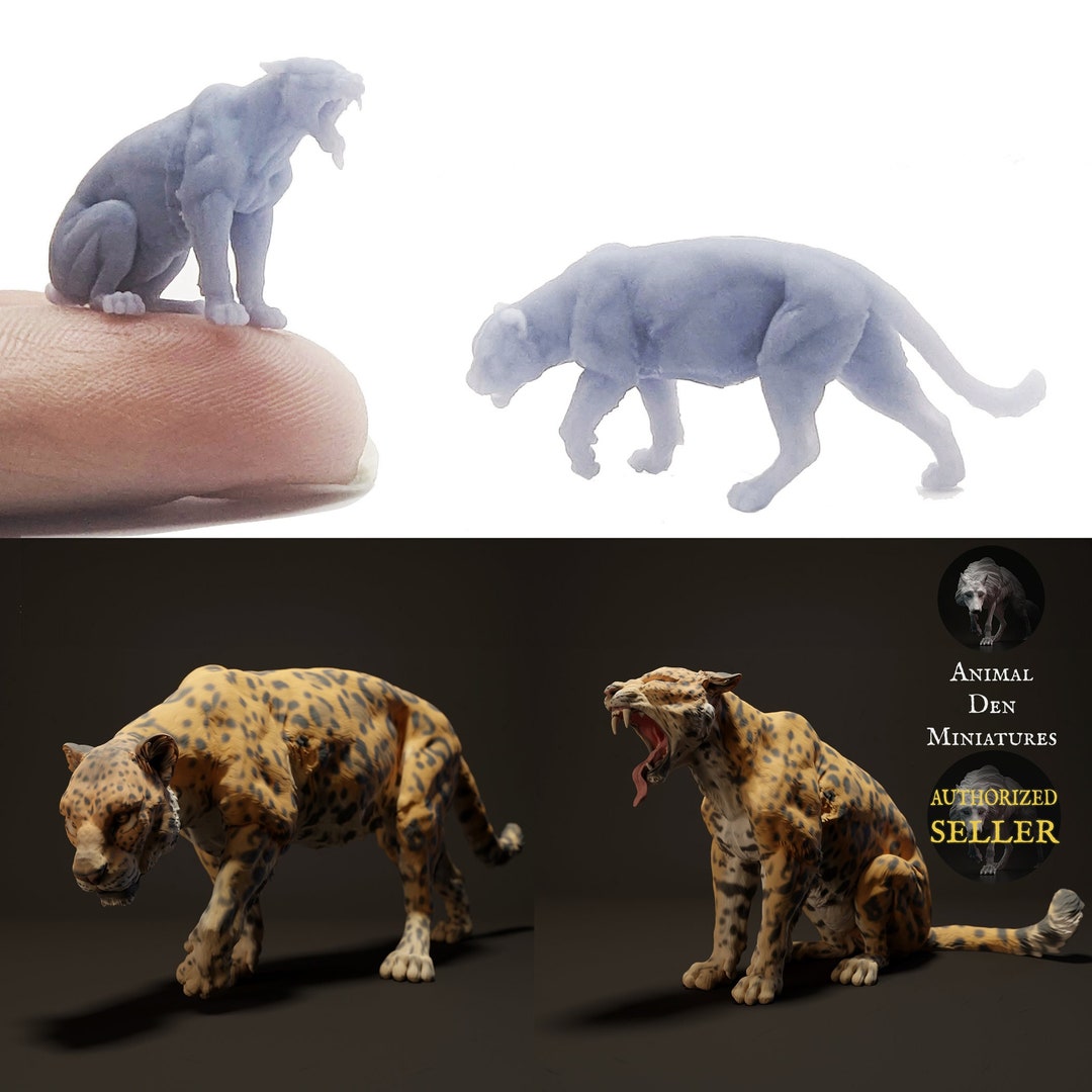Jaguar Miniature - 1:48 Scale for Forest Diorama, Dollhouse, Tabletop ...