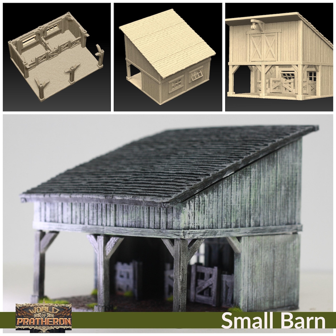 Small Barn - 1:48 Scale 32mm 28mm and HO 187 Sized Farm Building by ...