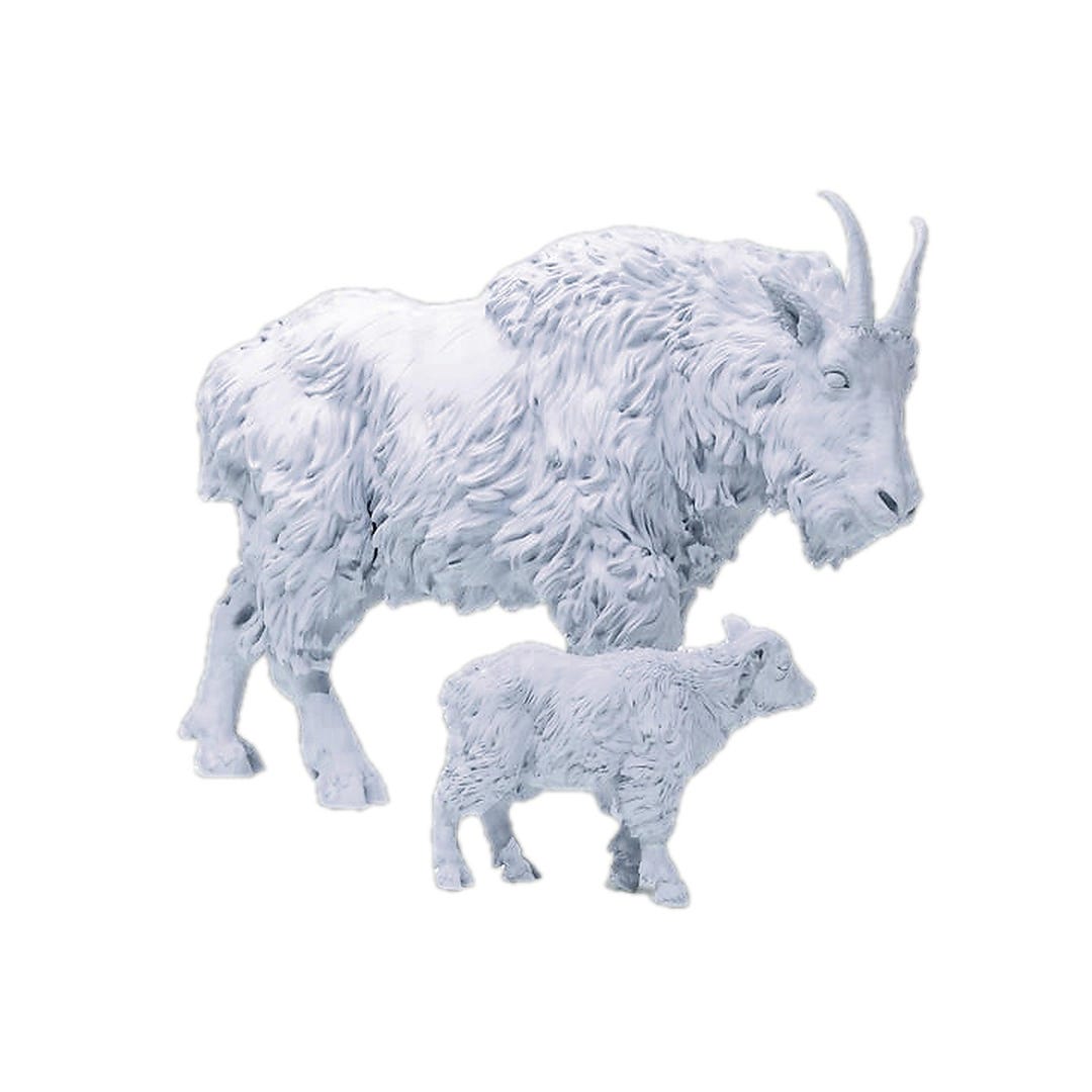 Rocky Mountain Goat and Kid Miniature Diorama Dollhouse Figurine Tiny ...