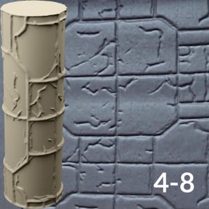 Cobblestone Texture Roller, 4 Inches Tall, Clay Texture Roller Seamless ...