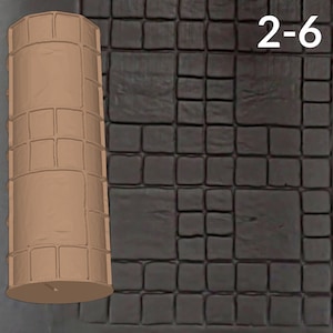 Cobblestone Texture Roller, 4 Inches Tall, Clay Texture Roller Seamless ...