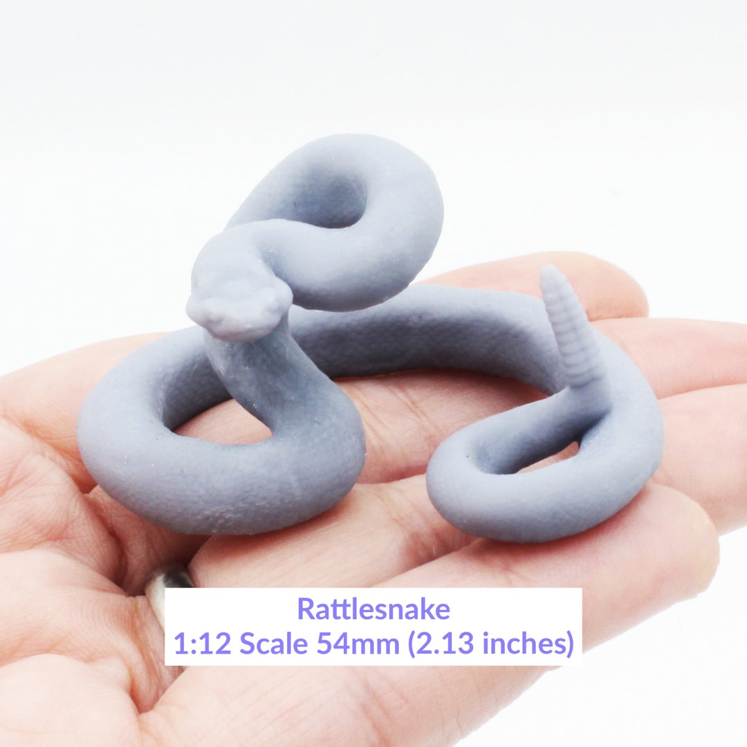 Miniature Rattlesnake - 1:12 Scale Snake for Dioramas, Dollhouse Art ...
