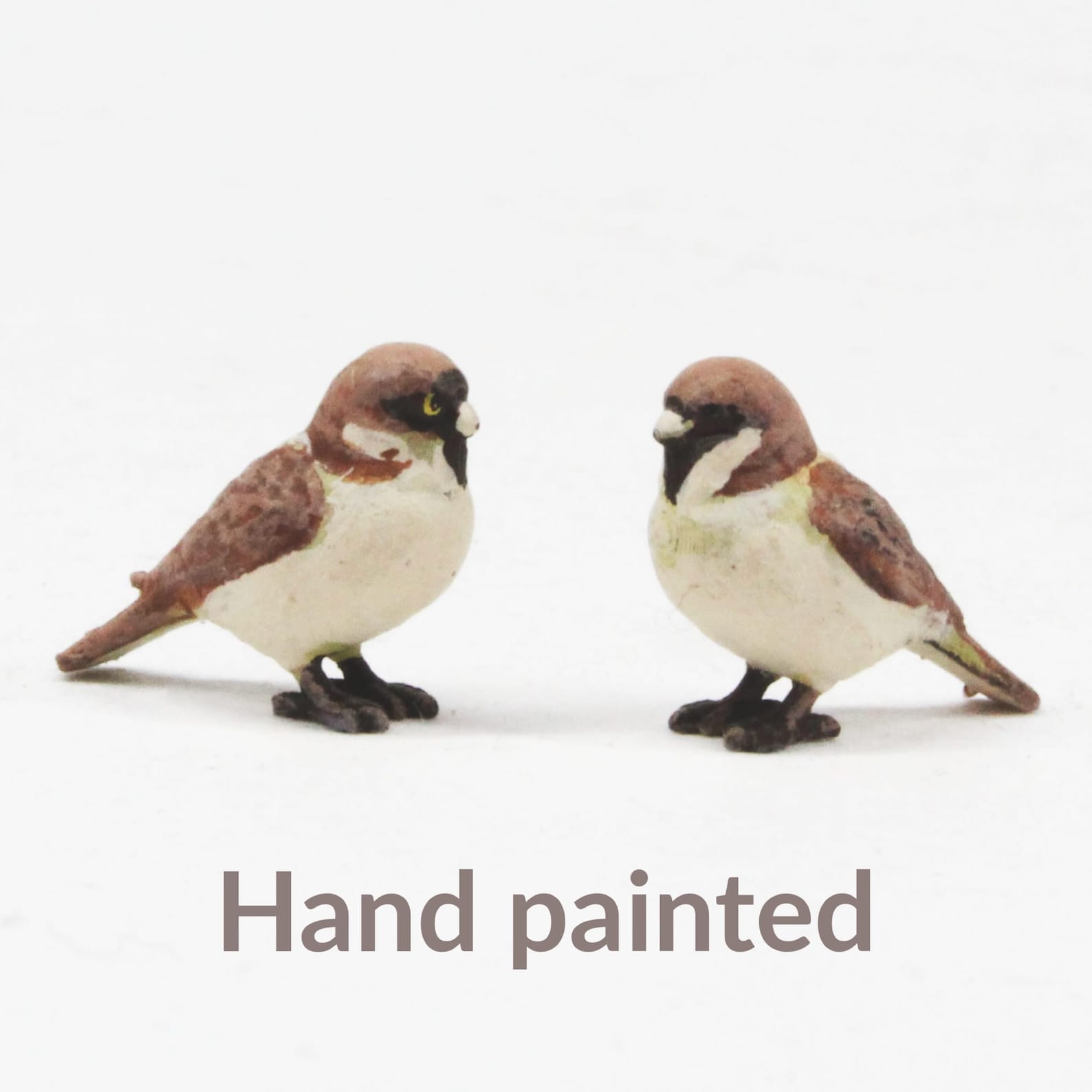 Miniature Sparrow Bird Figurines 1:12 Scale Woodland Garden Mini for ...