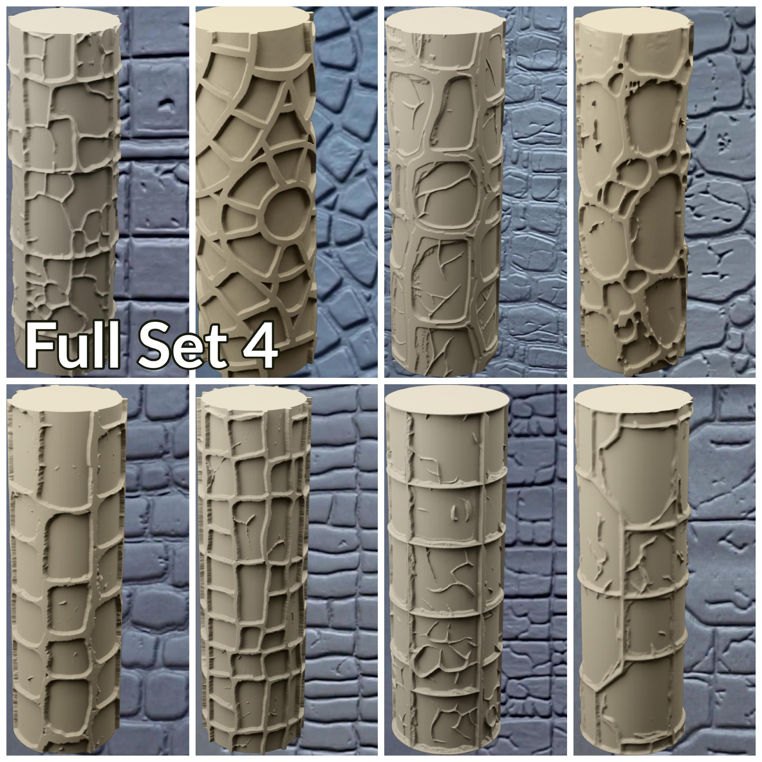 Cobblestone Texture Roller, 4 Inches Tall, Clay Texture Roller Seamless ...