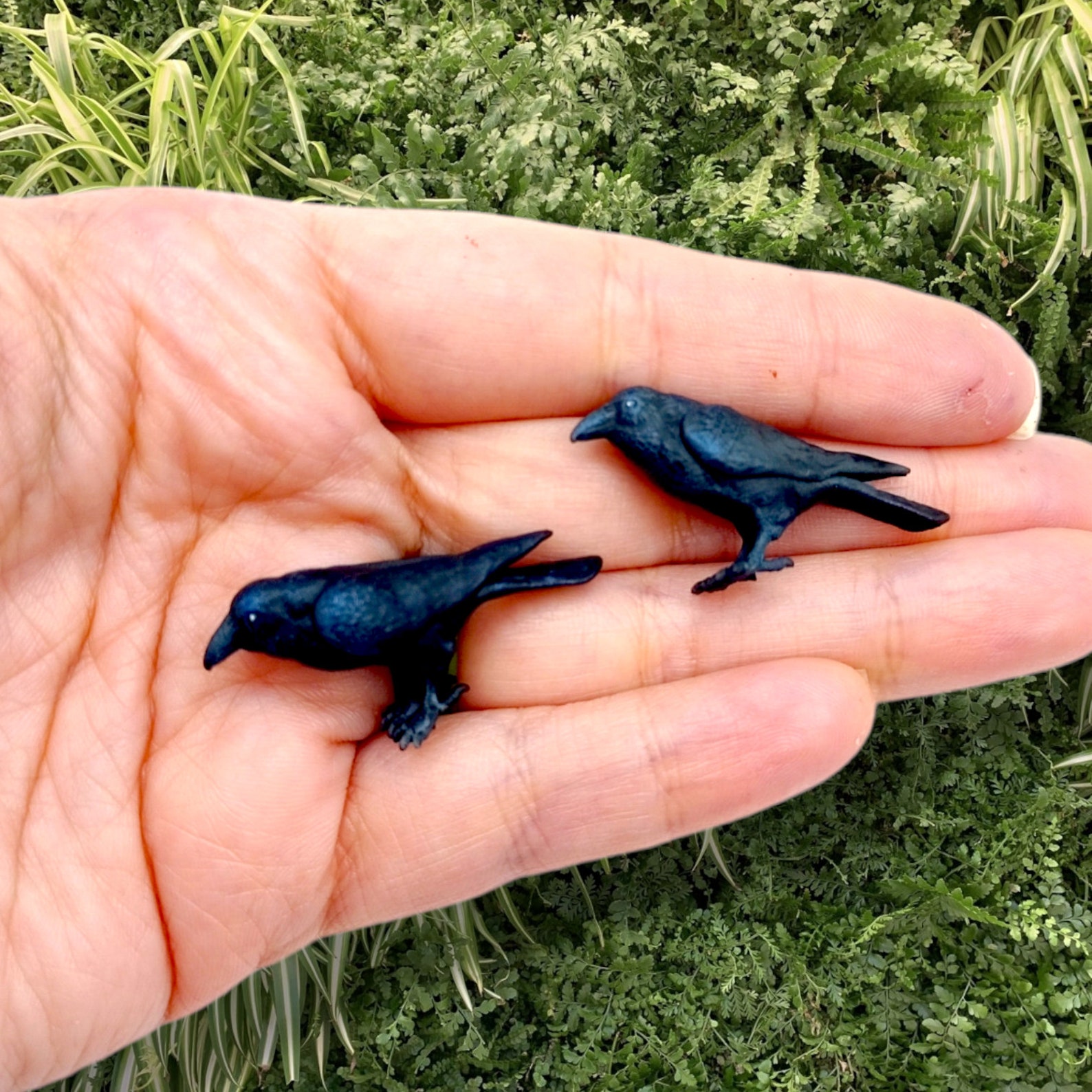 Miniature Raven 1:12 Scale Mini Black Birds Sized for Horror Diorama ...