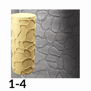 Cobblestone Texture Roller, 4 Inches Tall, Clay Texture Roller Seamless ...