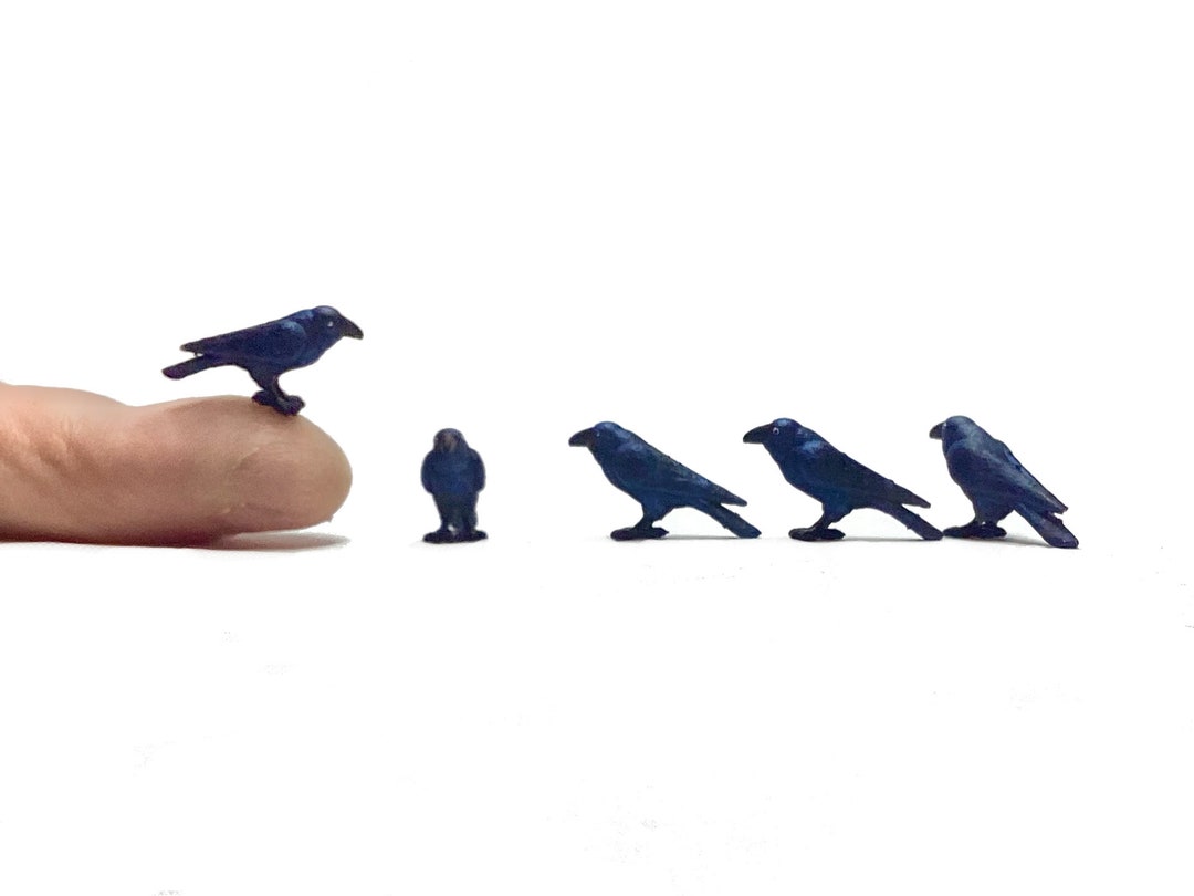 Miniature Raven - 1:24 Scale (set of 5) - Etsy