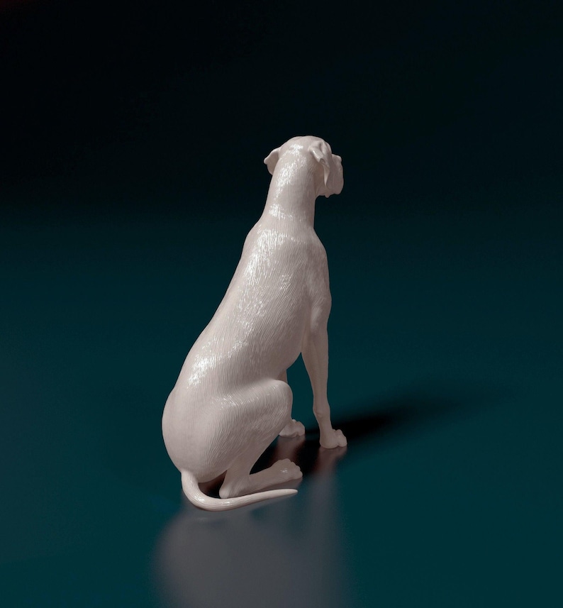 Great Dane (sitting) - Scale Miniature Dog for Dollhouse, Diorama Small ...