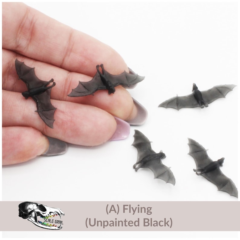 Miniature Bats - 1:24 Scale Bats for Dollhouse Diorama Small Animal Art ...