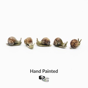 Garden Snail Miniature Choose a Size 4mm - 12mm Tiny Scale Replica for ...