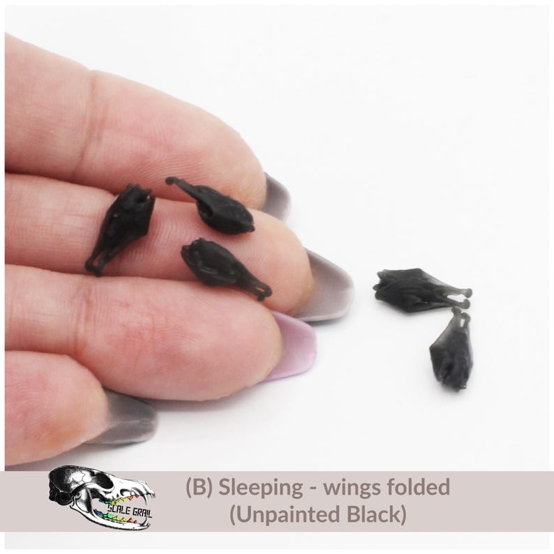 Miniature Bats - 1:24 Scale Bats for Dollhouse Diorama Small Animal Art ...