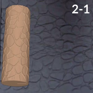 Cobblestone Texture Roller, 4 Inches Tall, Clay Texture Roller Seamless ...