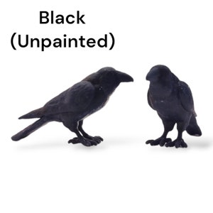 Miniature Raven - 1:12 Scale Mini Black Birds Sized for Horror Diorama ...