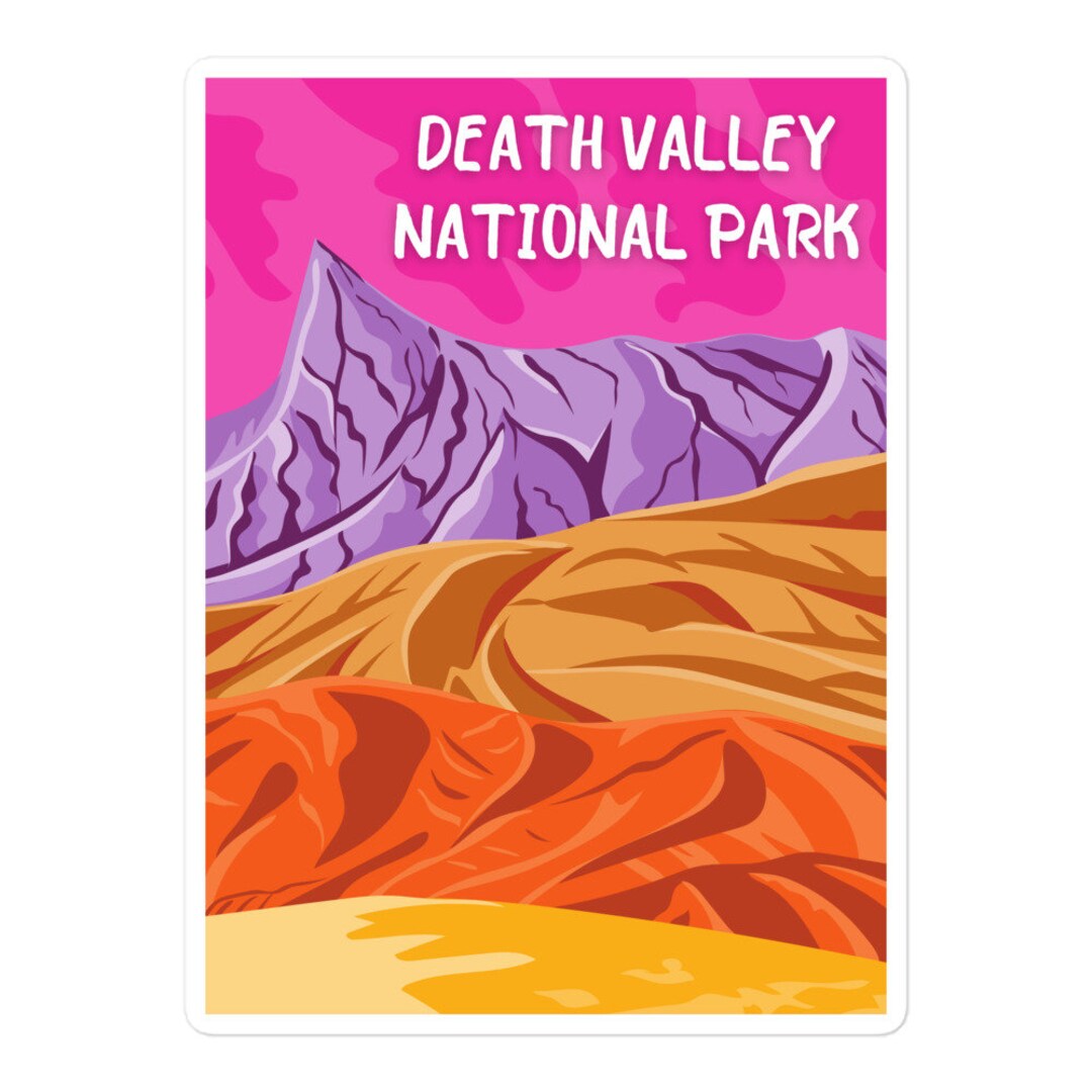 Death Valley National Park Sticker Decal for Laptop, Water Bottle, and ...