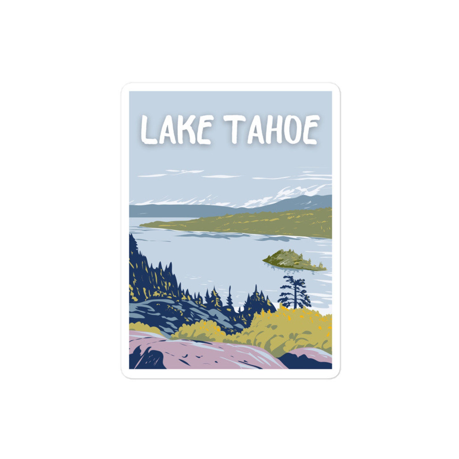 Lake Tahoe Sticker Decal for Laptop, Water Bottle, and More! - Etsy