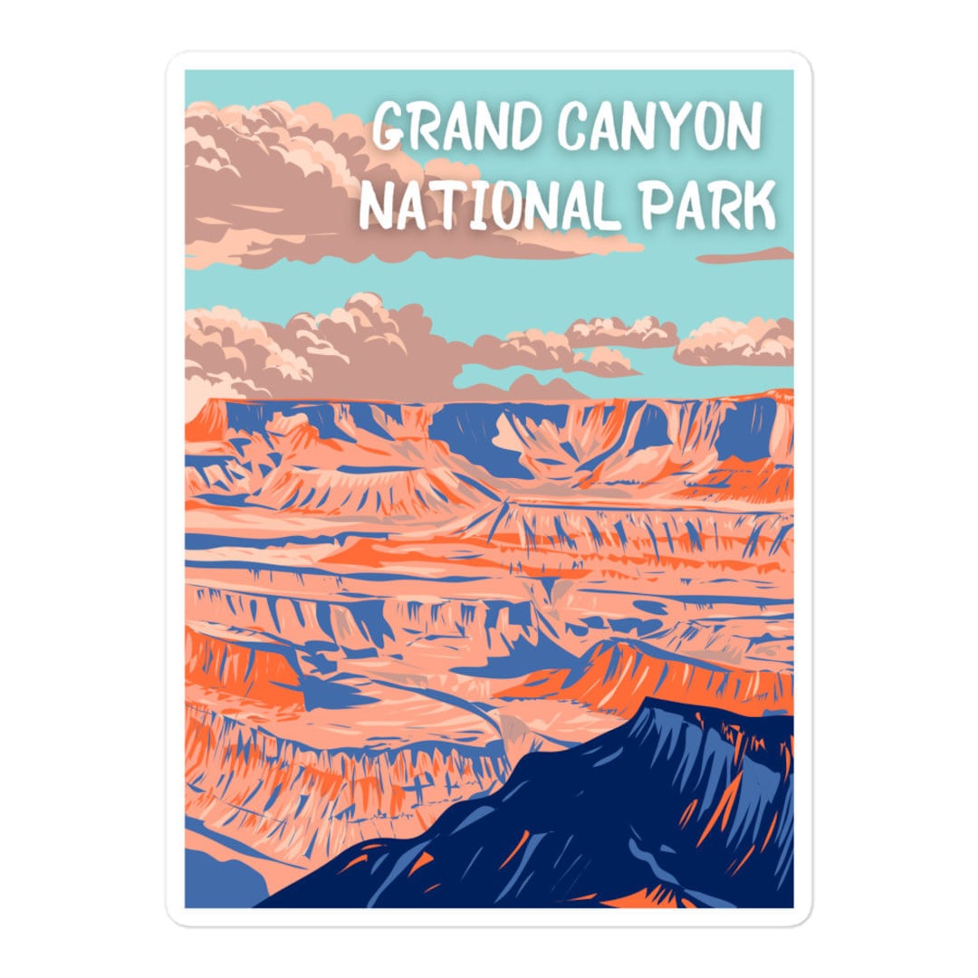 Grand Canyon National Park Sticker Decal for Laptop, Water Bottle, and ...