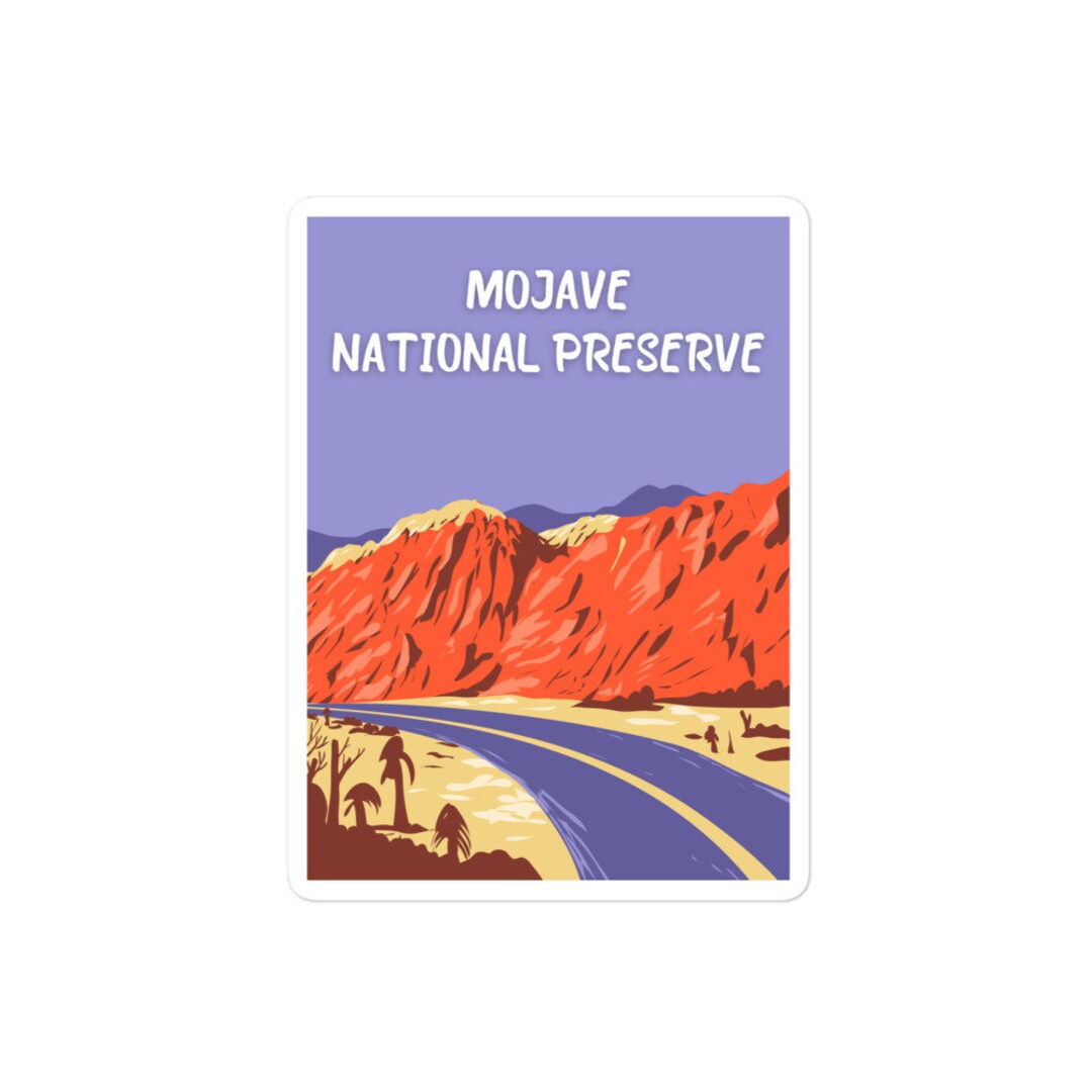 Mojave National Preserve Sticker Decal for Laptop, Water Bottle, and ...