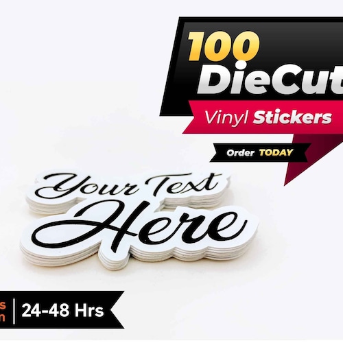 100 Die Cut Vinyl Labels Cut to Shape Vinyl Stickers Durable - Etsy