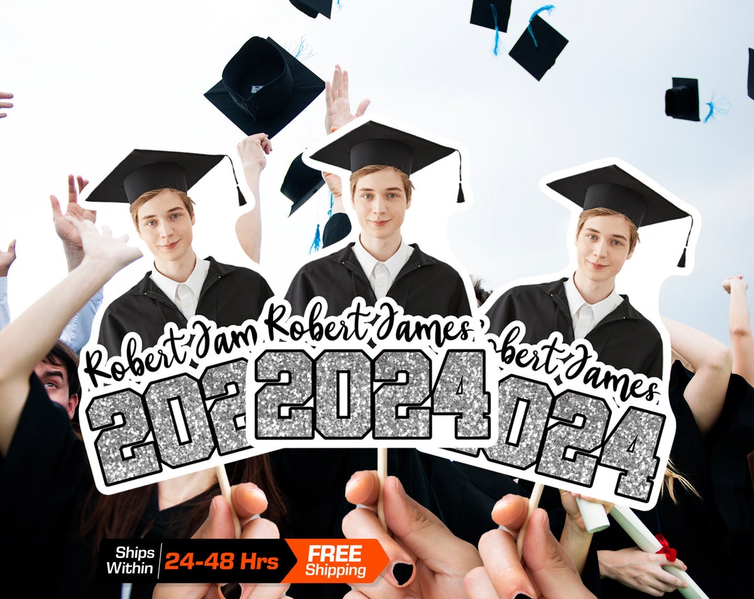 Graduation Fans, Gradfans, Head on a Stick, Custom Face Fans With ...