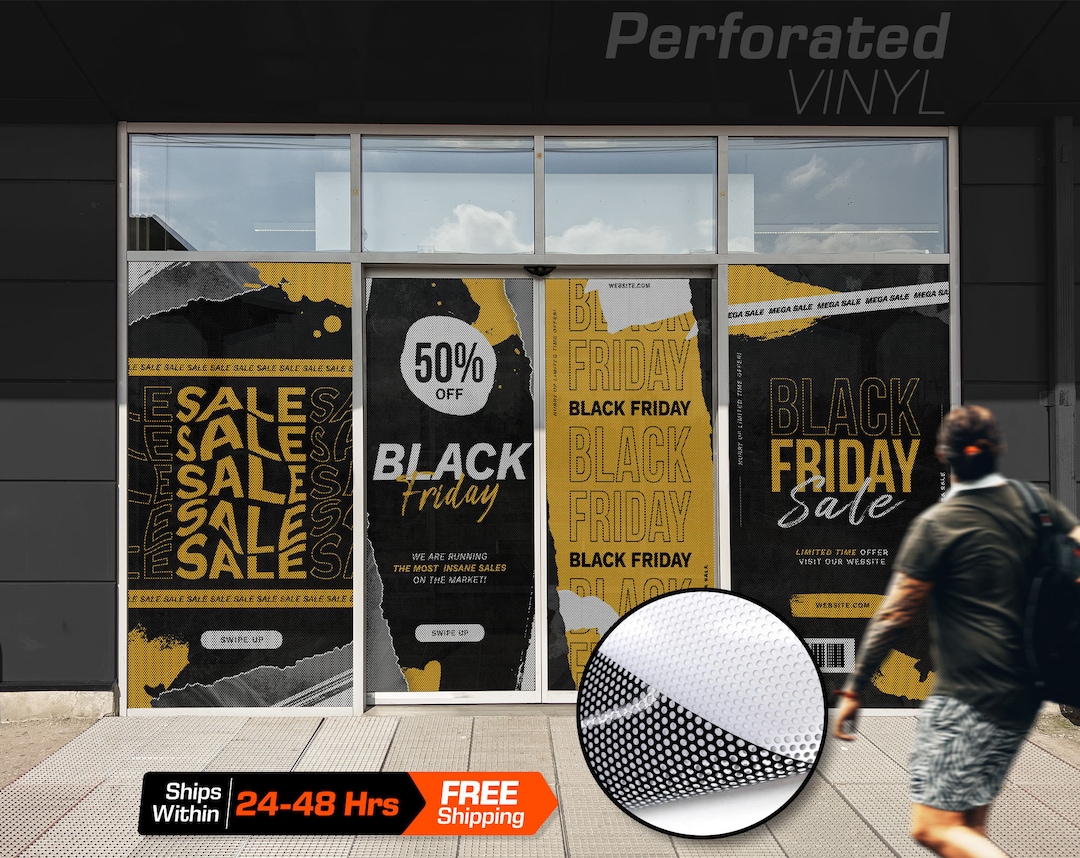 Perforated Vinyl, One Way Vision, Window Adhesive Vinyl - Etsy