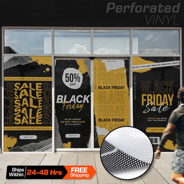 Vinyl Perforated Window Graphics - Etsy