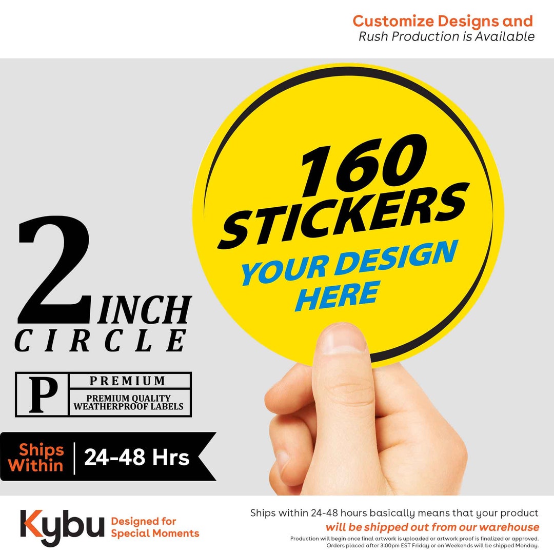 2 Inch Stickers, Great Quality Circle Decals. Circle Labels. 2 Inch ...